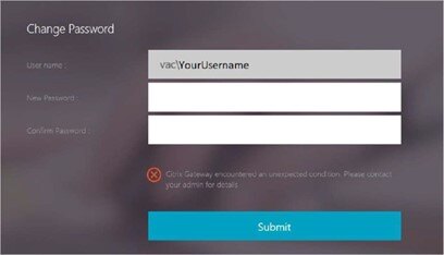 Reset your VAC Password
